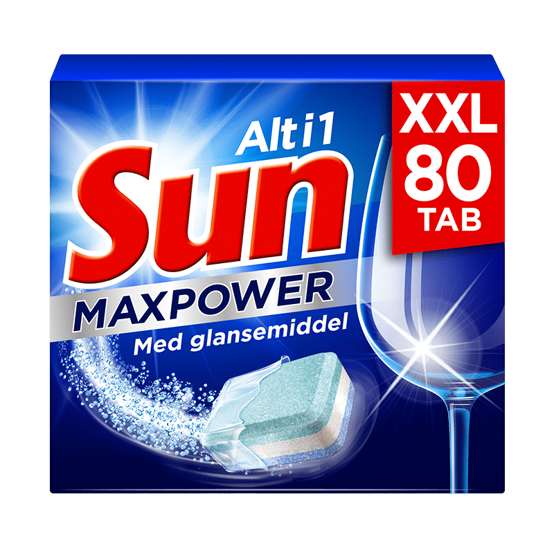 Sun MaxPower Alt i 1 | Norges mest solgte maskinoppvasktablett | Sun